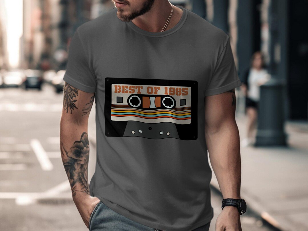 Retro Cassette Tape Best of 1985 Digital T-shirt Png, Vintage Music ...