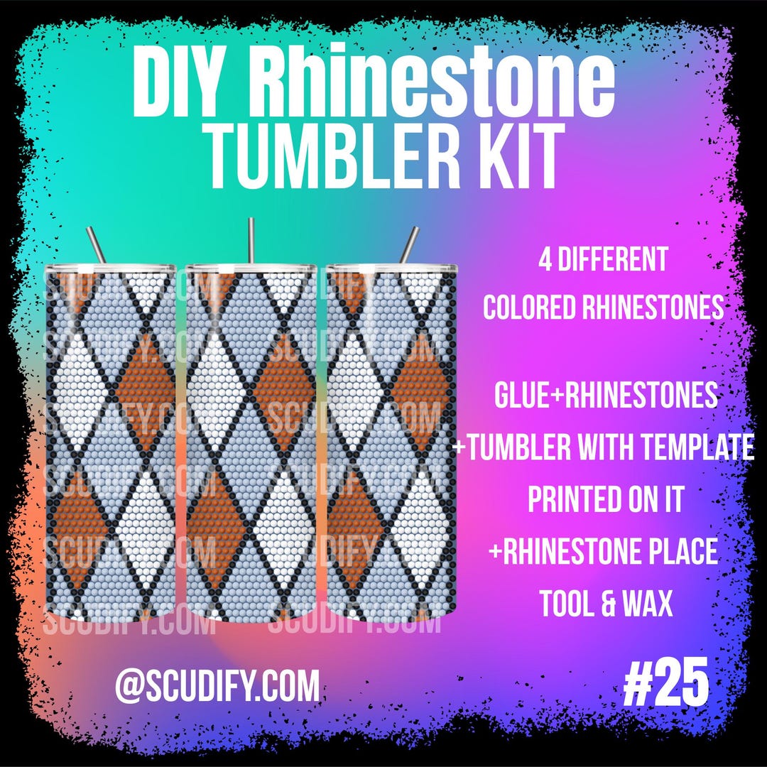 DIY Rhinestone Tumbler Kit, Complete Bling Craft Set, DIY Sparkle Cup ...
