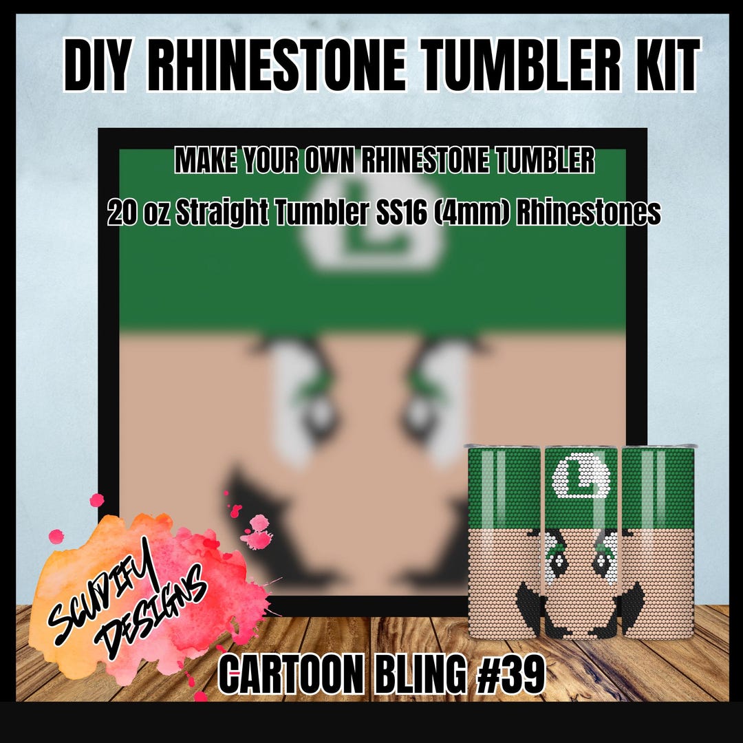 Cartoon Rhinestone Tumbler Kit | DIY Bling Craft, 20 Oz Cartoon Bling ...
