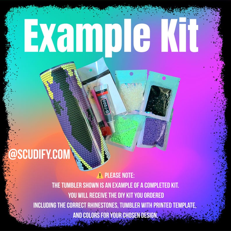 DIY Rhinestone Tumbler Kit, Complete Bling Craft Set, DIY Sparkle Cup ...