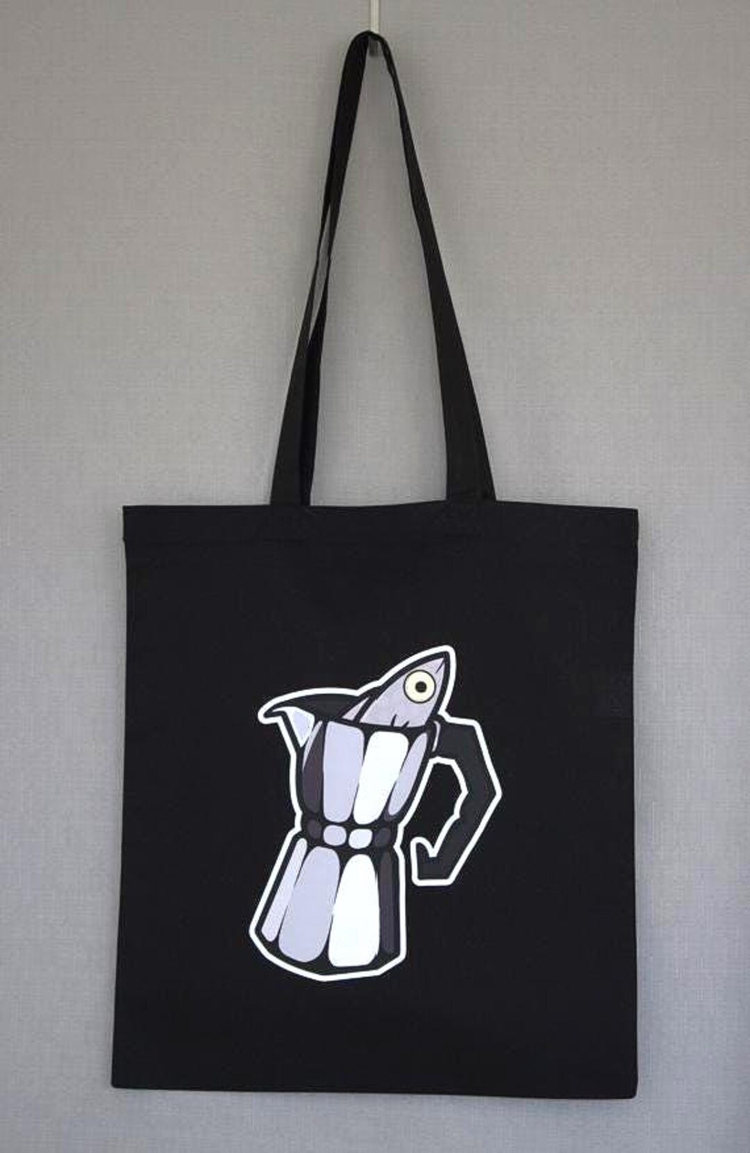 Fish in the Percolator Twin Peaks Handmade Cotton Tote Black - Etsy
