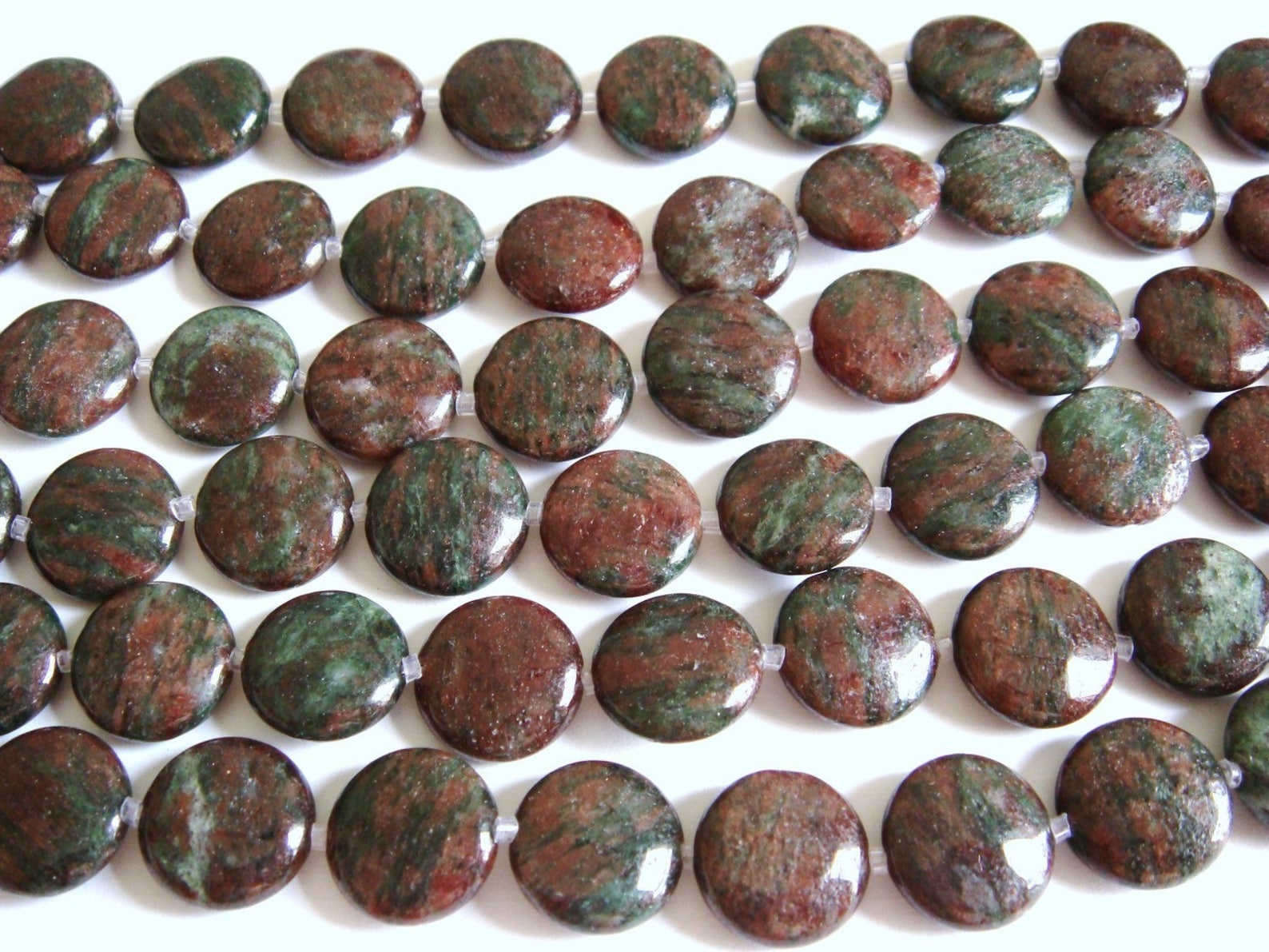 20. Pomegranate Stone 14mm Coin Shape 16 Inches Strand 27pcs - Etsy UK