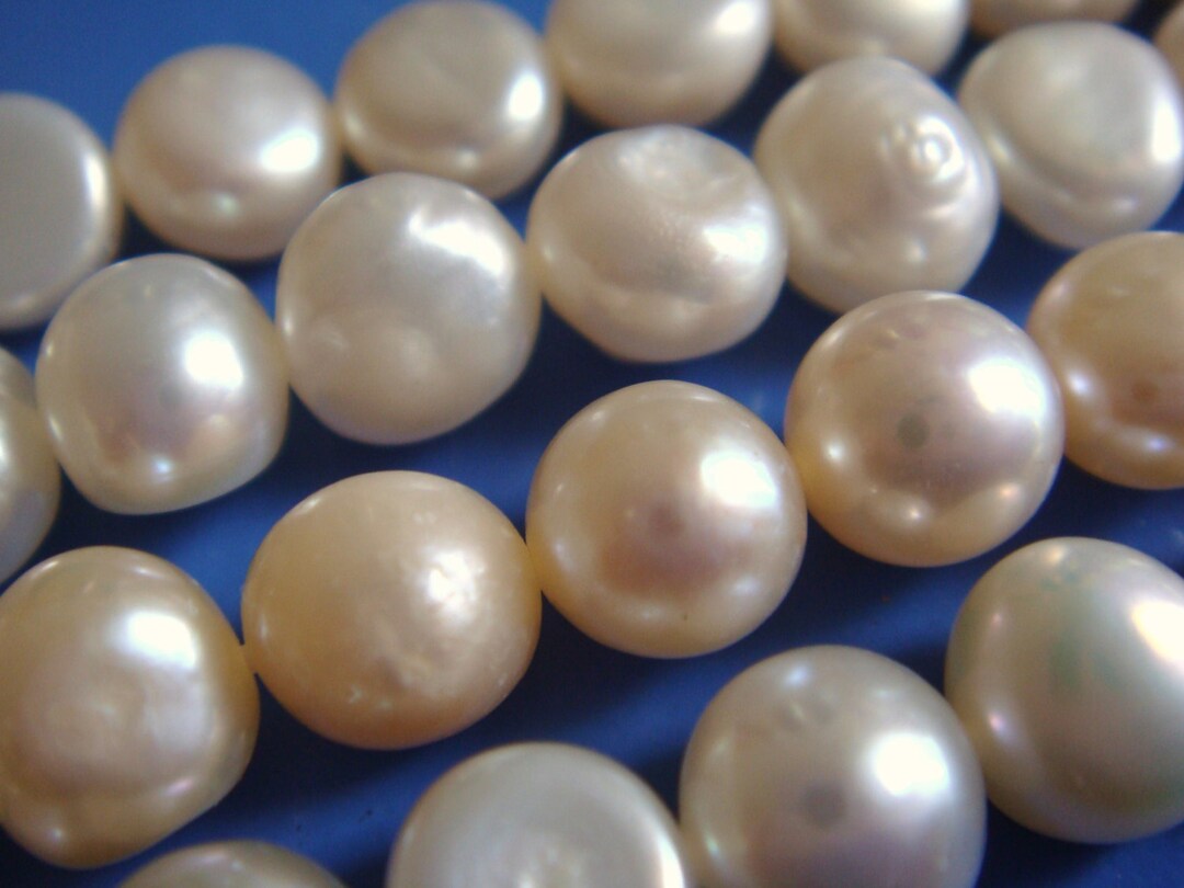 P4. Fresh Water Pearl 6-7mm Peach Nugget Shape 16" Inches - Etsy
