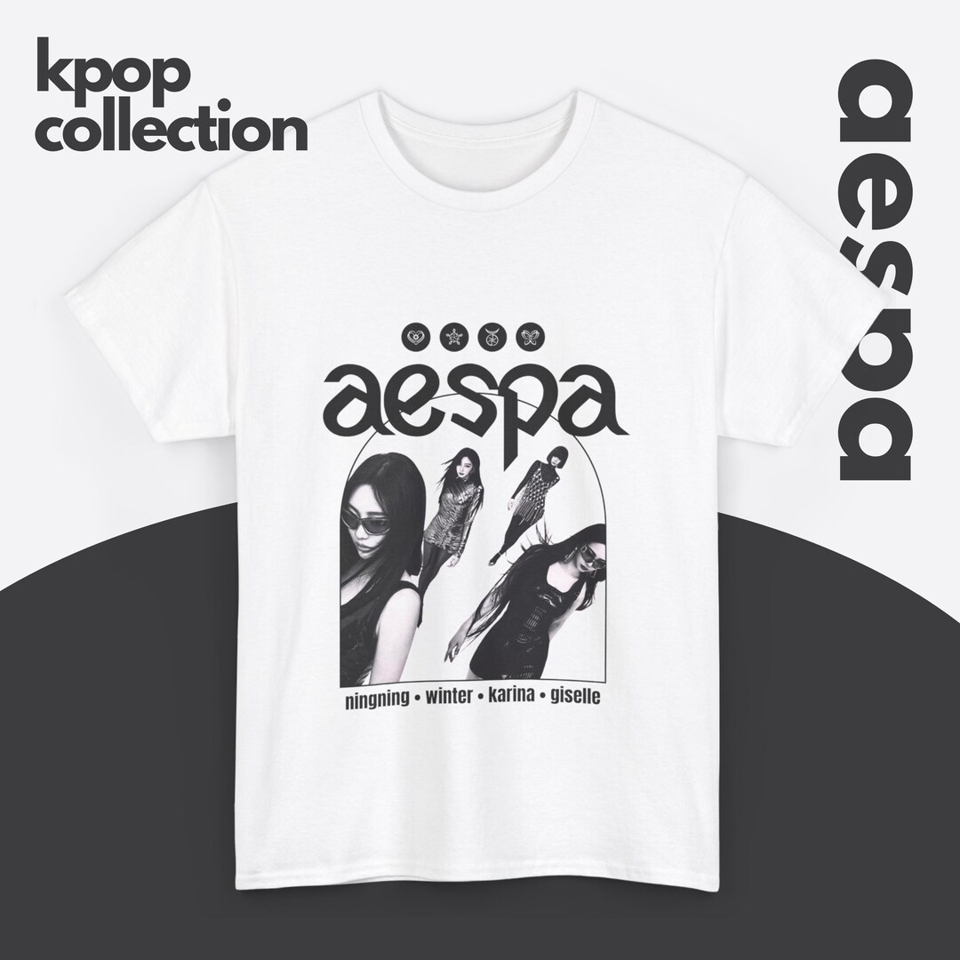 Aespa T-shirt, K-pop Merch, Whiplash Album Tee, Unisex Cotton Shirt ...