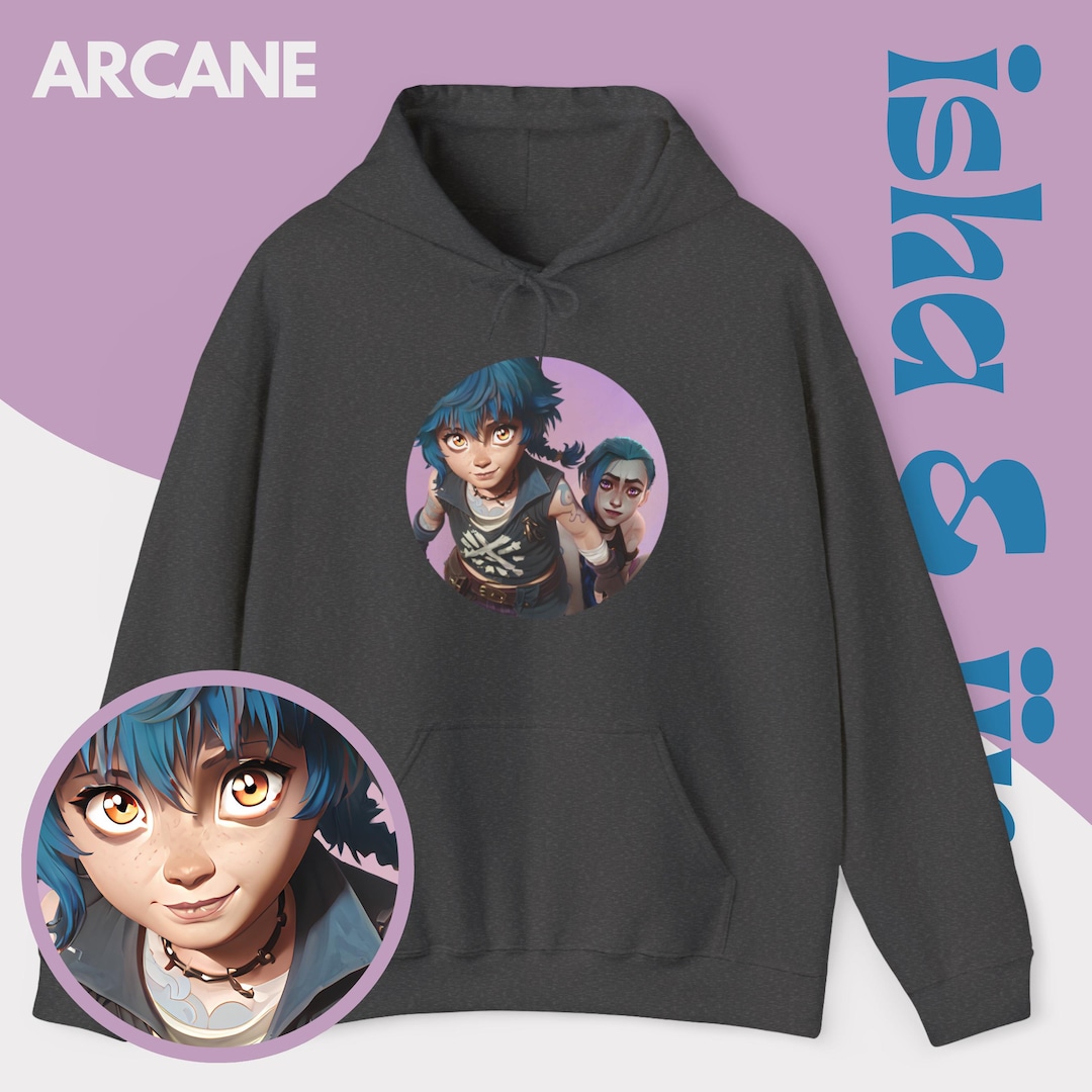 Isha and Jinx Hoodie, Arcane Merch, League of Legends Pullover, Unisex ...