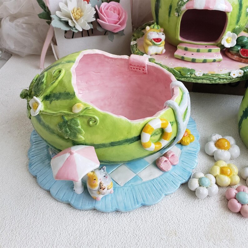Adorable Hamster Watermelon Habitat Miniature Pet Nest Decor, Cute ...