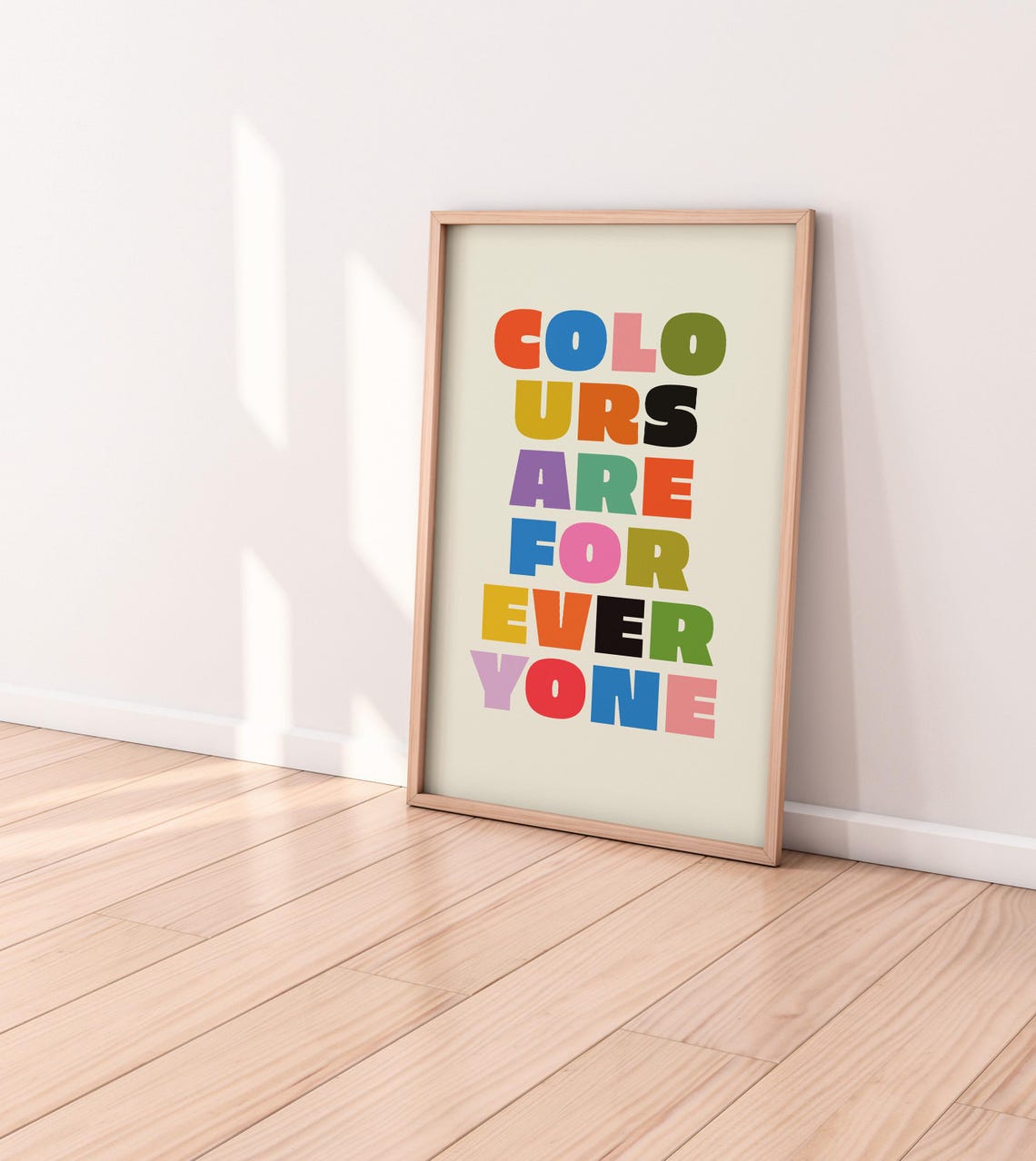 Colours Are for Everyone Printable Poster – Bold Inclusive Wall Art ...