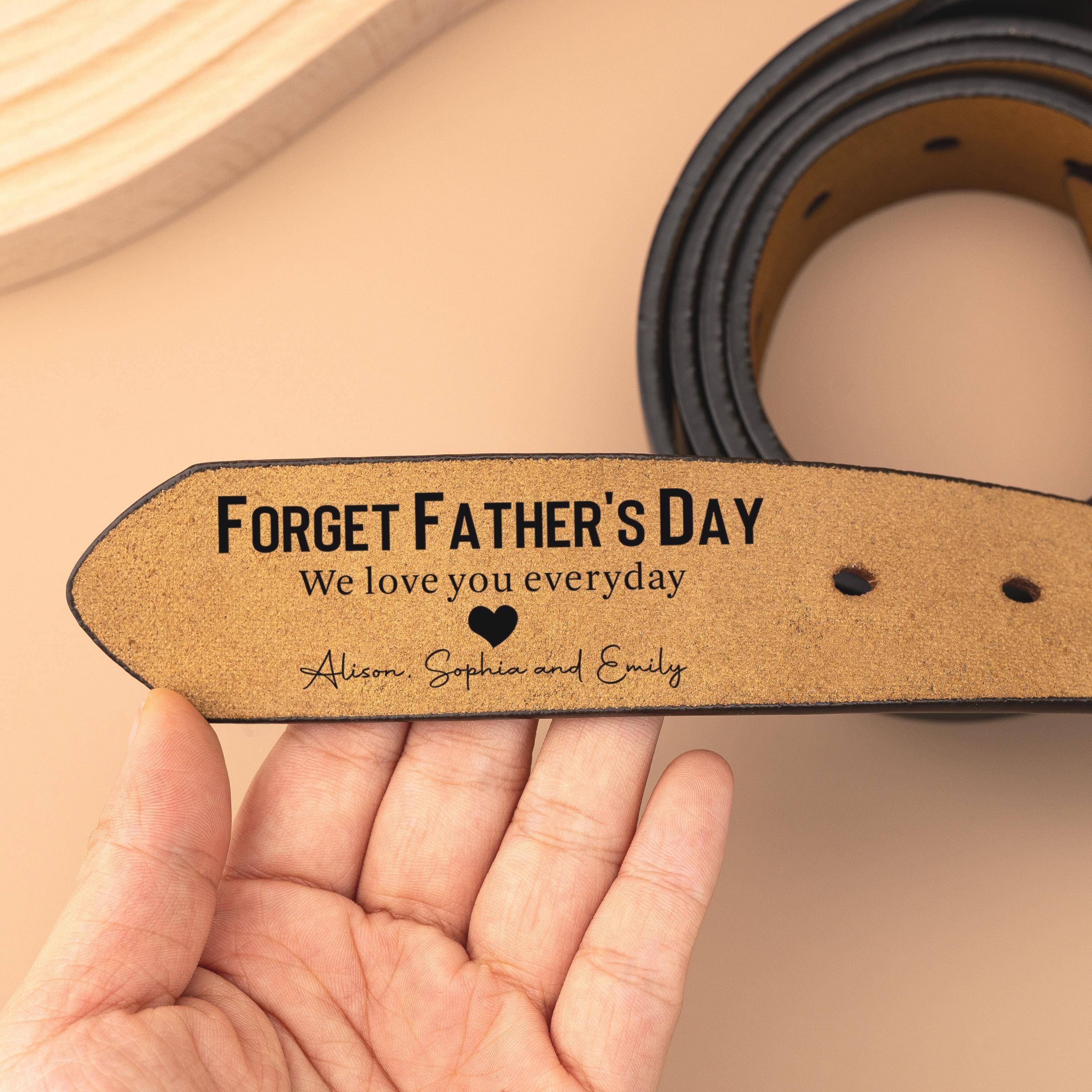 Custom Leather Belt for Dad, Personalized Dad Leather Belt, Father's ...