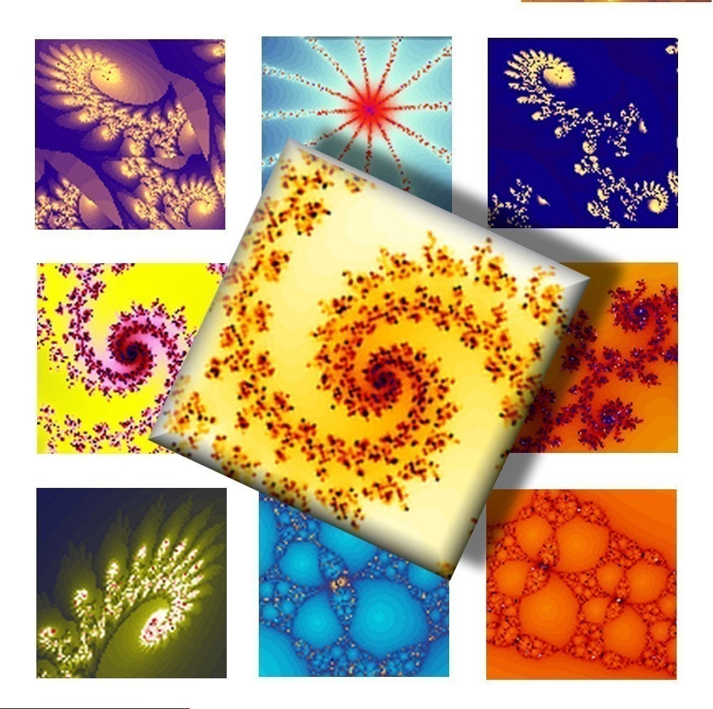 Swirls N Curls No.1 Fractal Digital Collage Sheet via Instant - Etsy