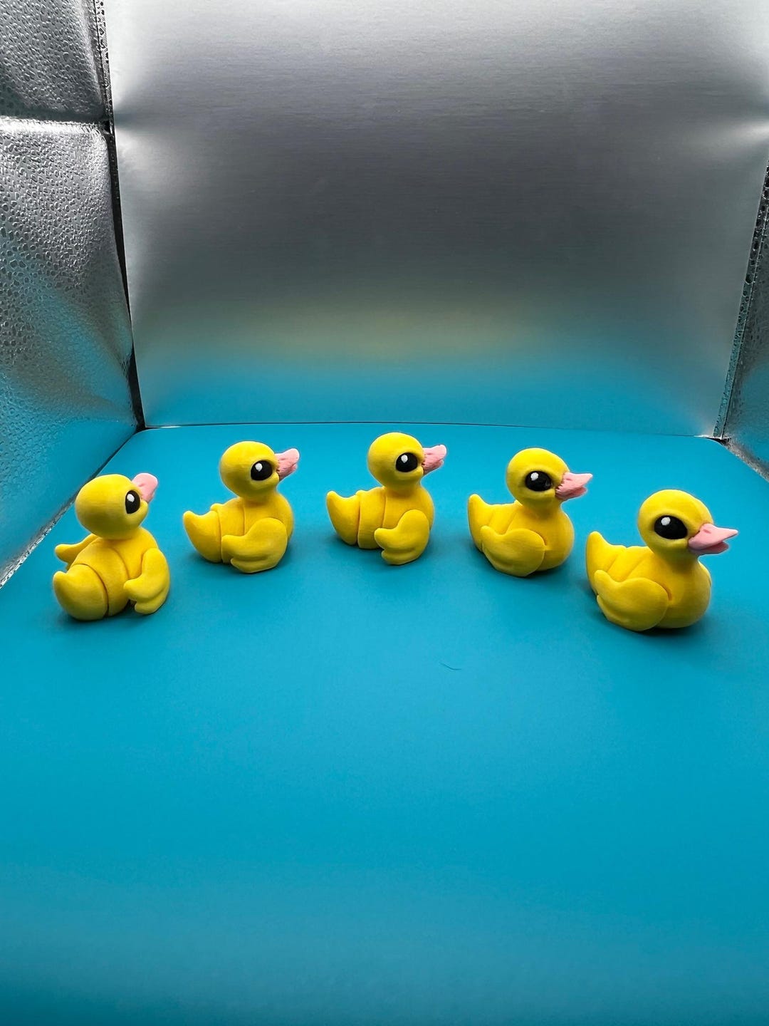 Adorable Mini Duck Figurine, 3D Printed Desk Toy in Yellow or Custom ...