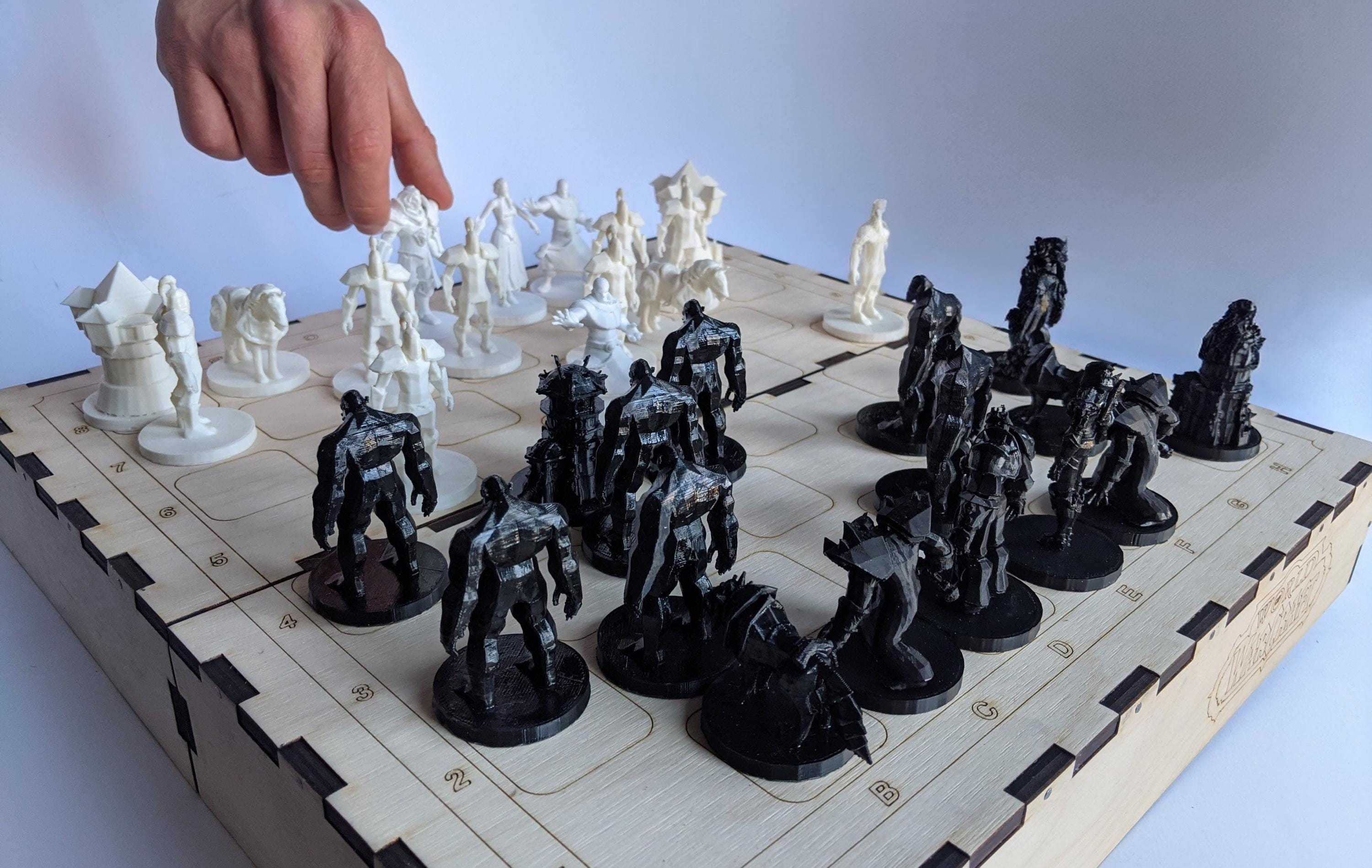 World of Warcraft Inspired Chess Set – FREE PERSONALIZATION & Eco-friendly PLA Figures – Custom ...