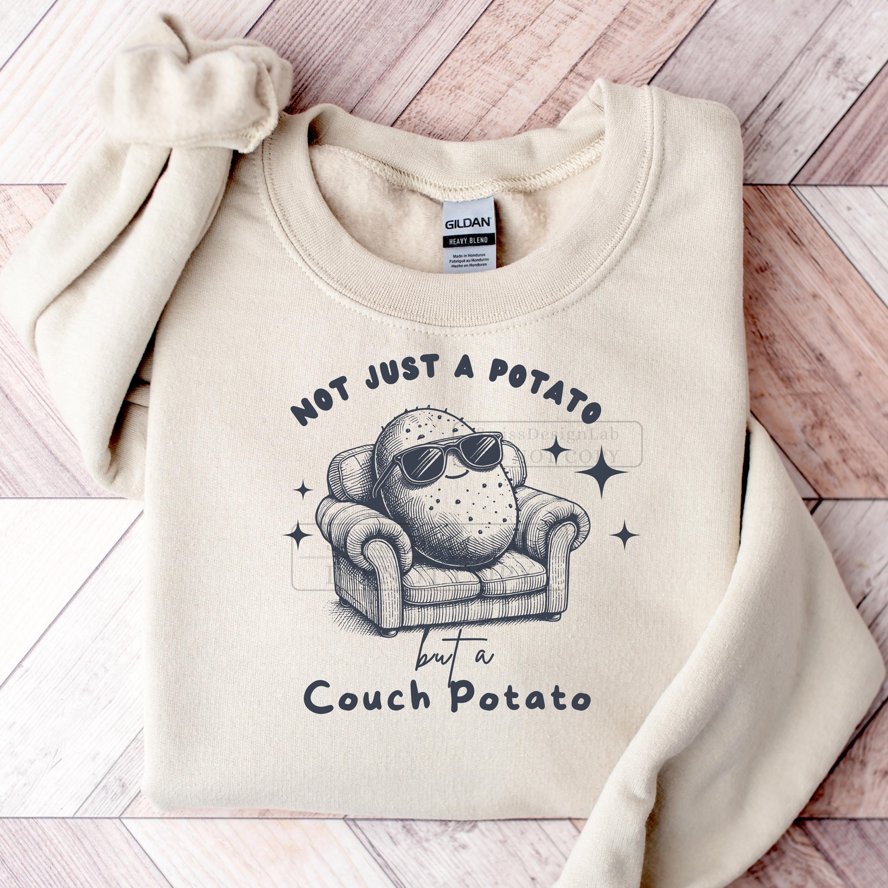 Not Just a Potato but a Couch Potato Svg, Funny Lazy Hand-drawn Png ...