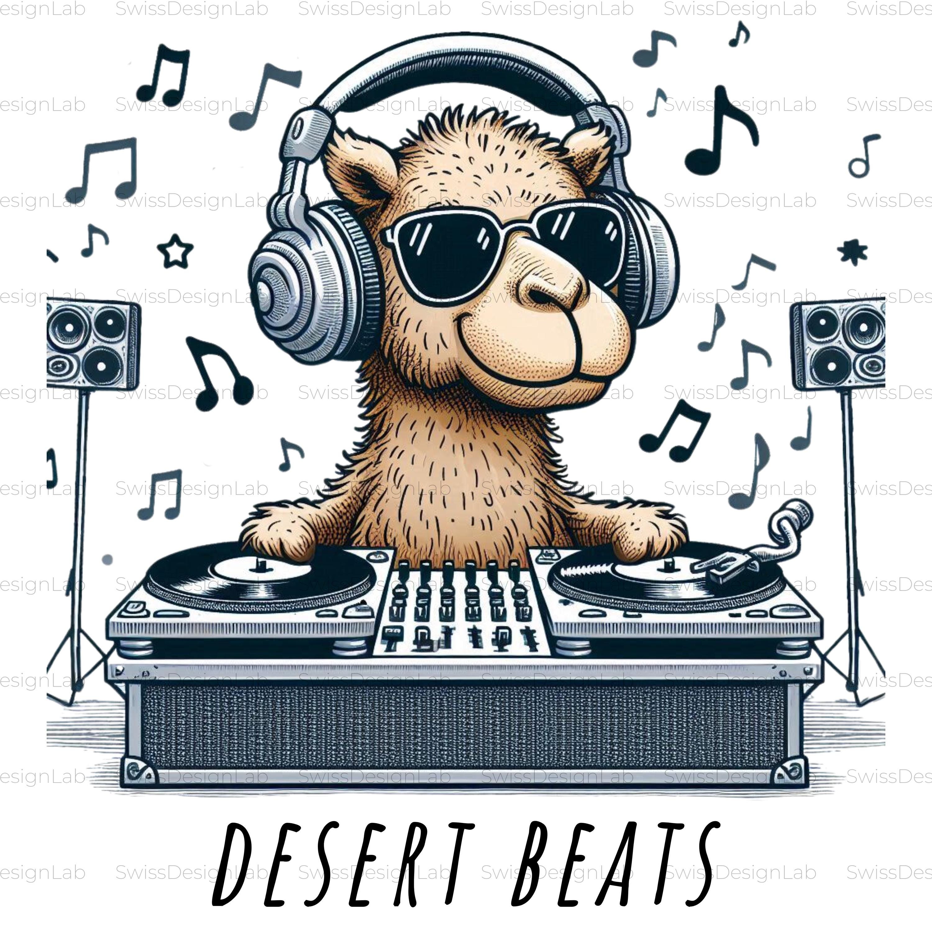 DJ Camel Png, Desert Beats Svg, Funny Cartoon Illustration, Silly ...