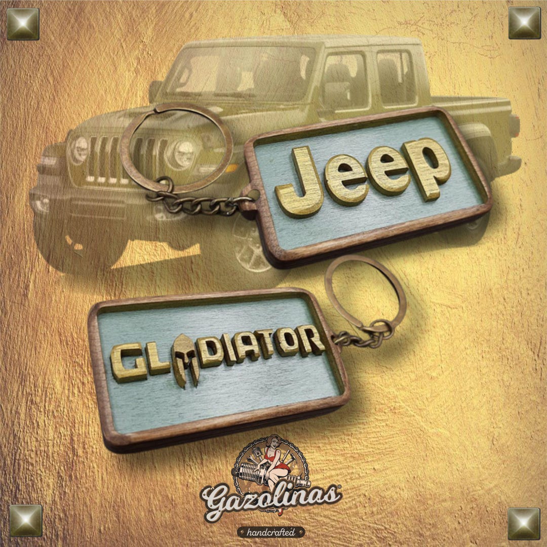 Wooden Handcrafted Jeep Gladiator Keychain - Etsy
