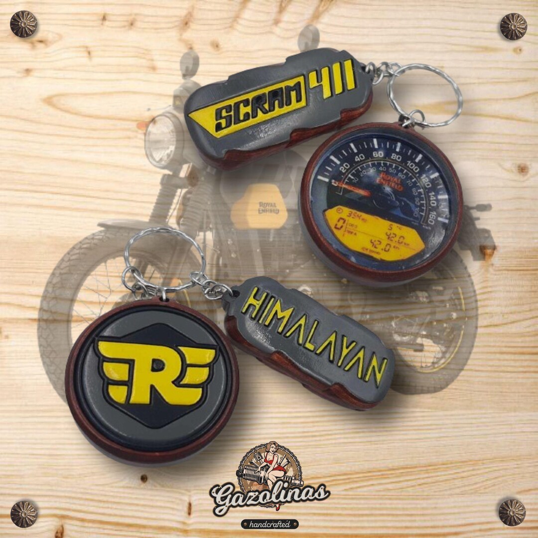 Royal Enfield-himalyan Scram 411 Wooden Keychain - Etsy