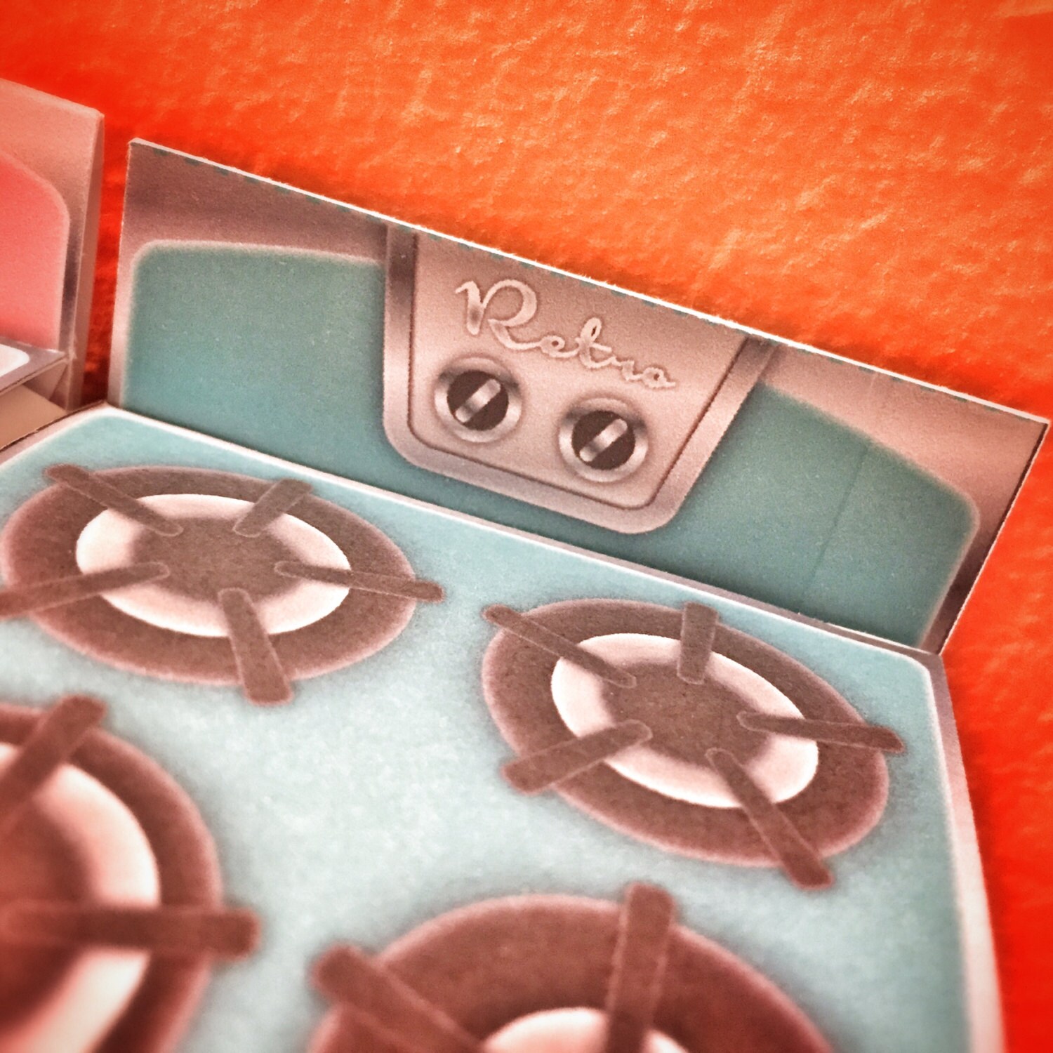 Paper Retro Kitchen Tiny Box 2 Colors - Etsy