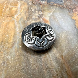 Vintage Southwestern Sterling Silver Black Onyx Shadow Box Navajo Style ...