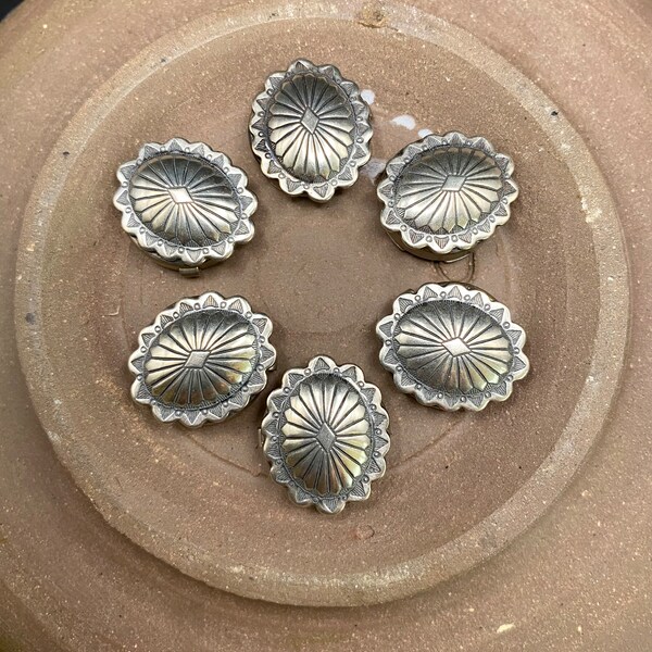 Silver Conchos - Etsy