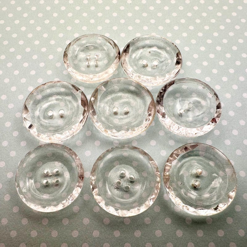 Clear Glass Buttons - Etsy