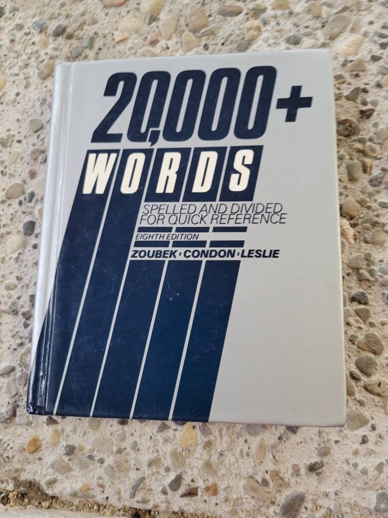 Vintage Reference Book 20000 Words Spelled and Divided for - Etsy UK