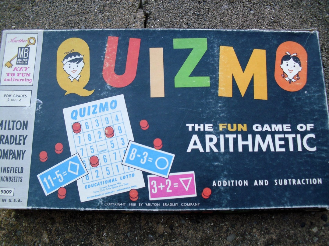 Quizmo Math Game Arithmetic Bingo Game - Etsy