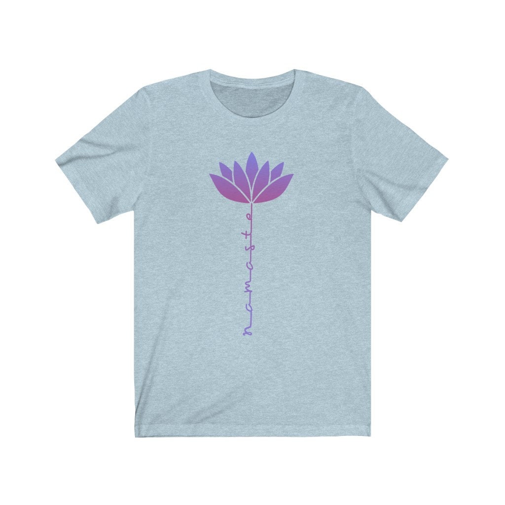 Namaste Shirt, Lotus Flower, Namaste Yoga Tee, Yogini Gift, Shirt for ...