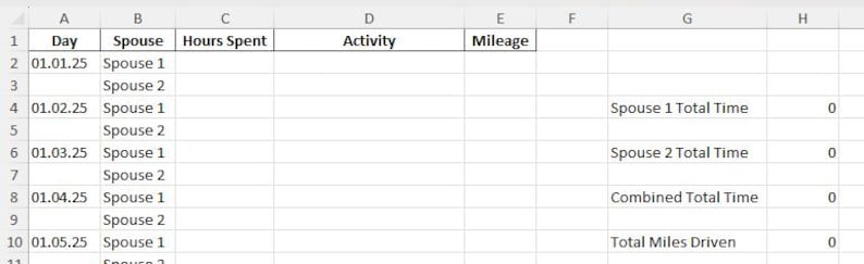 2025 Real Estate Professional Time & Milage Log REPS Template Excel ...