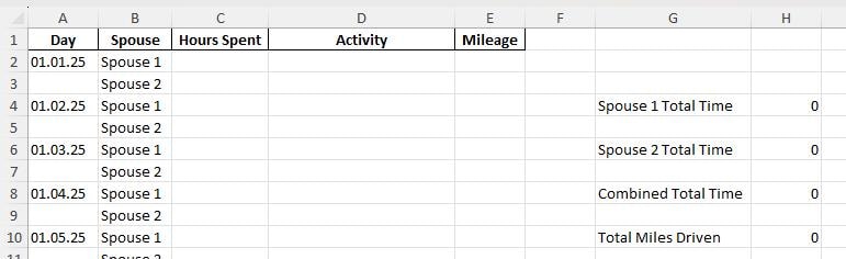 2025 Real Estate Professional Time & Milage Log REPS Template Excel ...