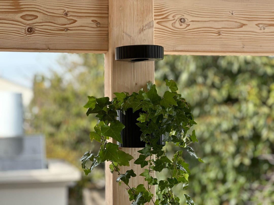 Solar Wall Light With Hanging Planter: Eco-friendly LED Outdoor Decor ...