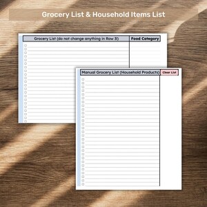 Automated Grocery List & Weekly Meal Planner - Meal Prep Template for ...