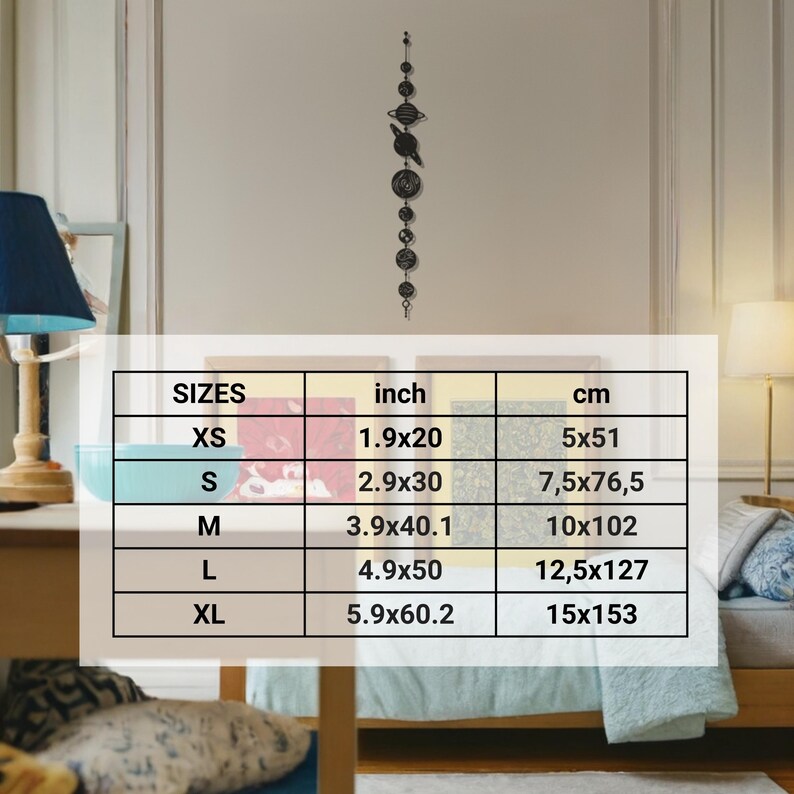 Solar System Metal Wall Art, Hanging Planets Wall Decor, Cosmic Themed ...