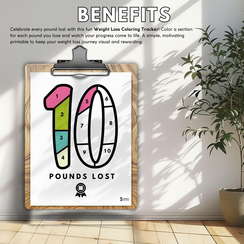 Weight Loss Tracker Coloring Page, Printable Journal for Fitness Goals ...