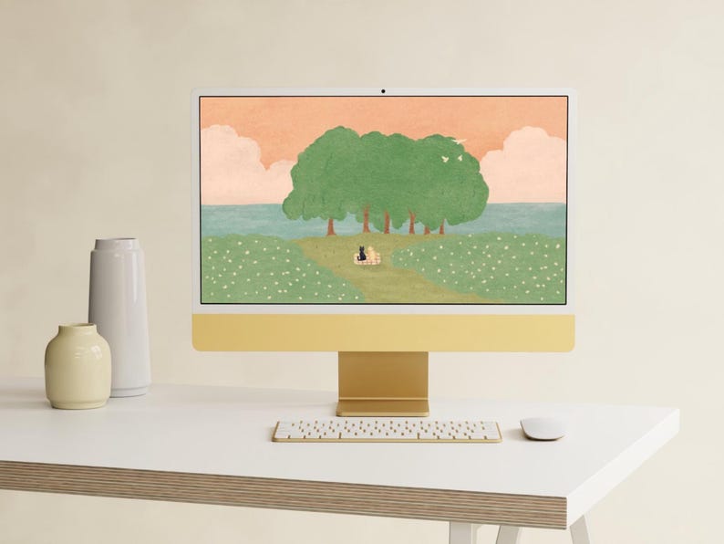 Ghibli Inspired Cozy Day and Night Wallpaper Bundle 4K Cottagecore Lofi ...