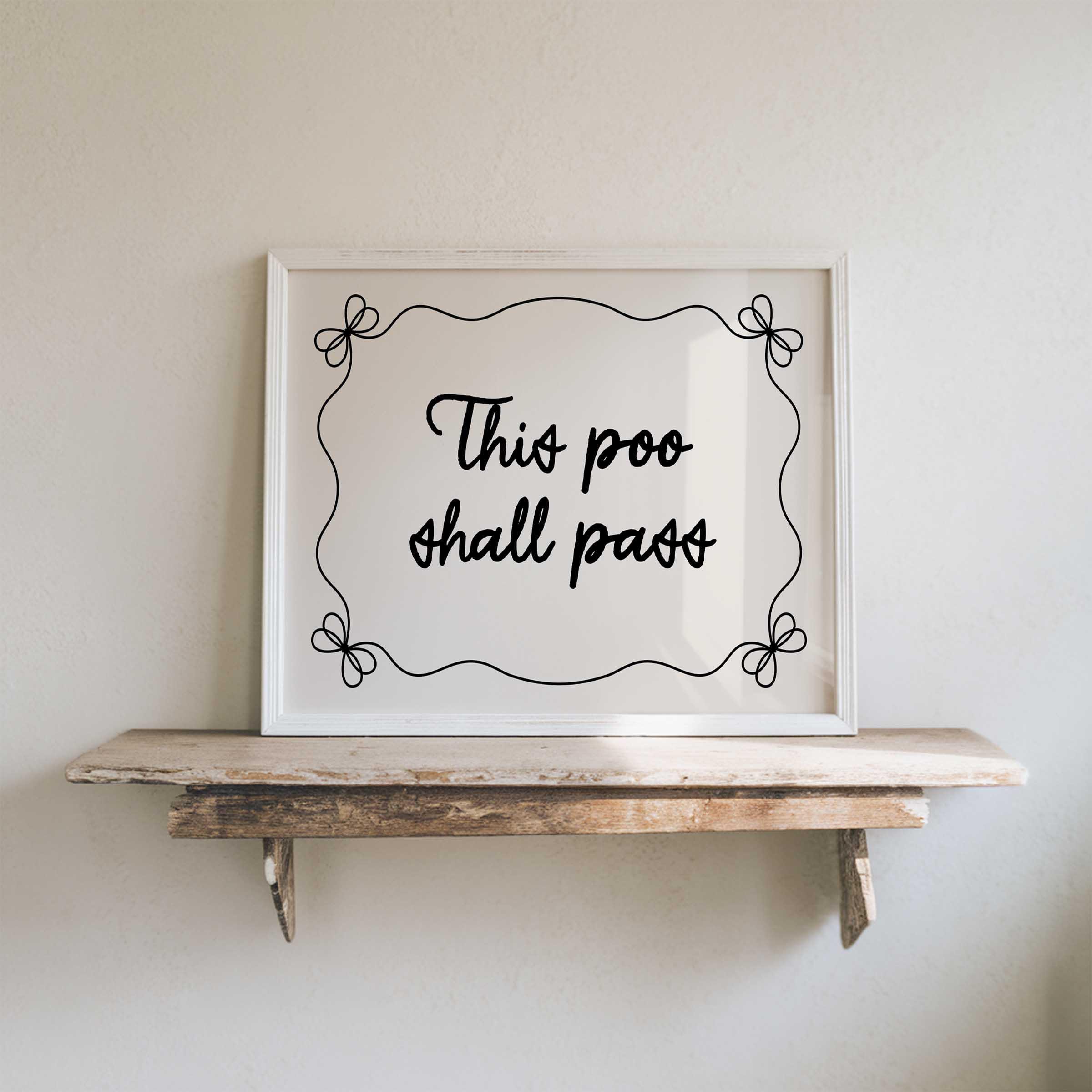 Funny Bathroom Art: 'this Poo Shall Pass' - Restroom Humor (digital ...