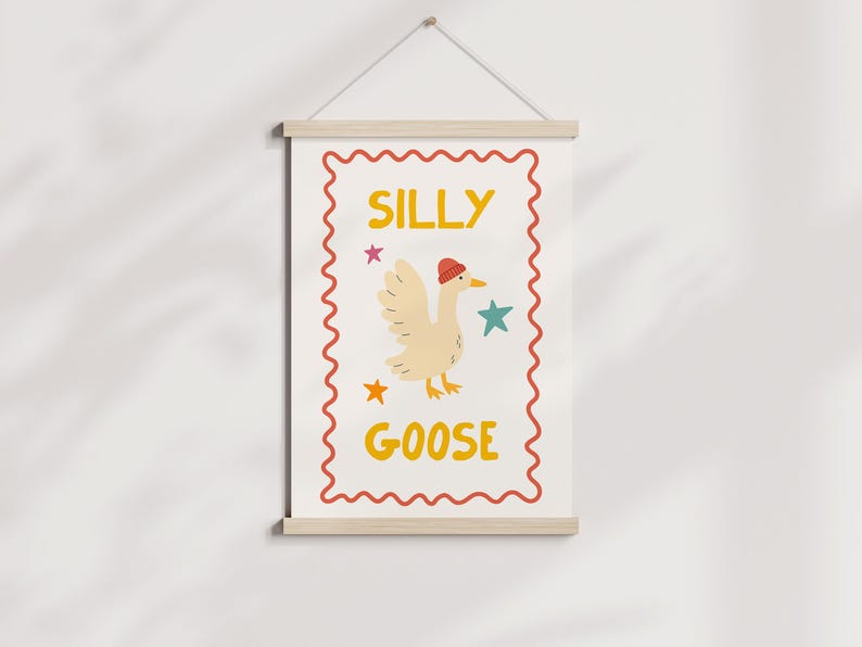 Silly Goose Print: Printable Wall Art (digital Download) - Etsy