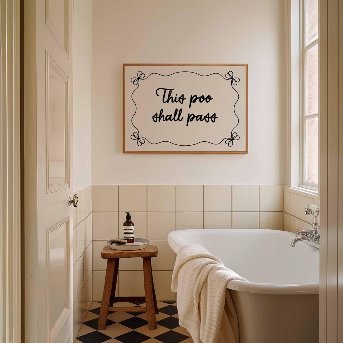 Funny Bathroom Art: 'this Poo Shall Pass' - Restroom Humor (digital ...