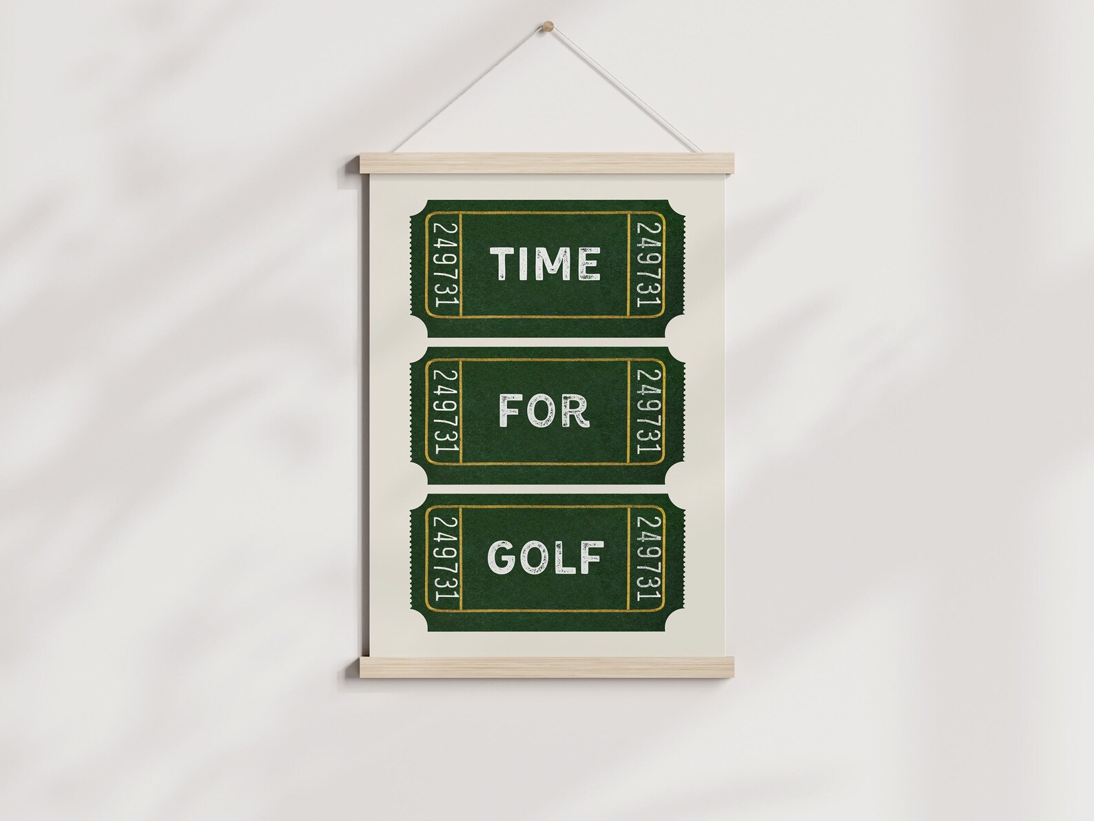 Golf Ticket Stub Printable Wall Art | DIGITAL Download | Vintage Ticket ...