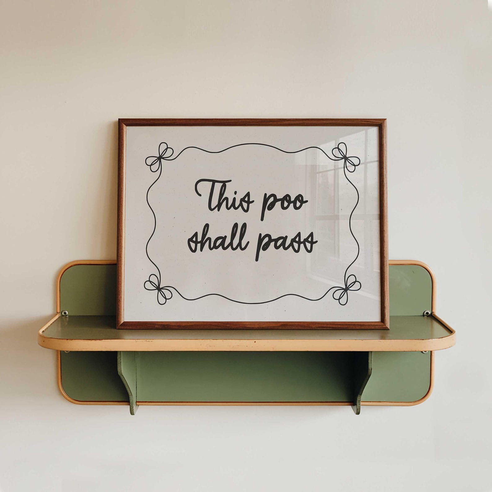 Funny Bathroom Art: This Poo Shall Pass Neutral Decor (digital Download ...