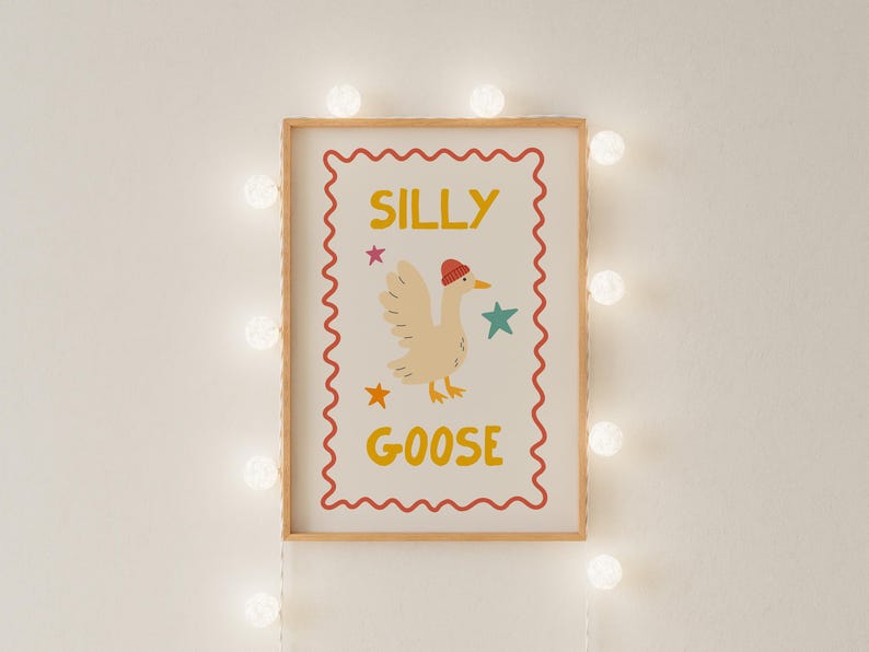 Silly Goose Print: Printable Wall Art (digital Download) - Etsy