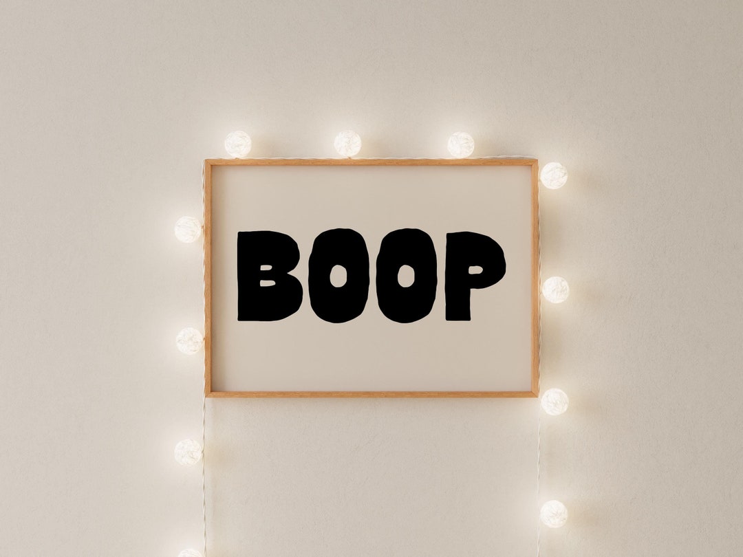 Boop Printable Wall Art Horizontal Digital Download Nose Boop Poster ...