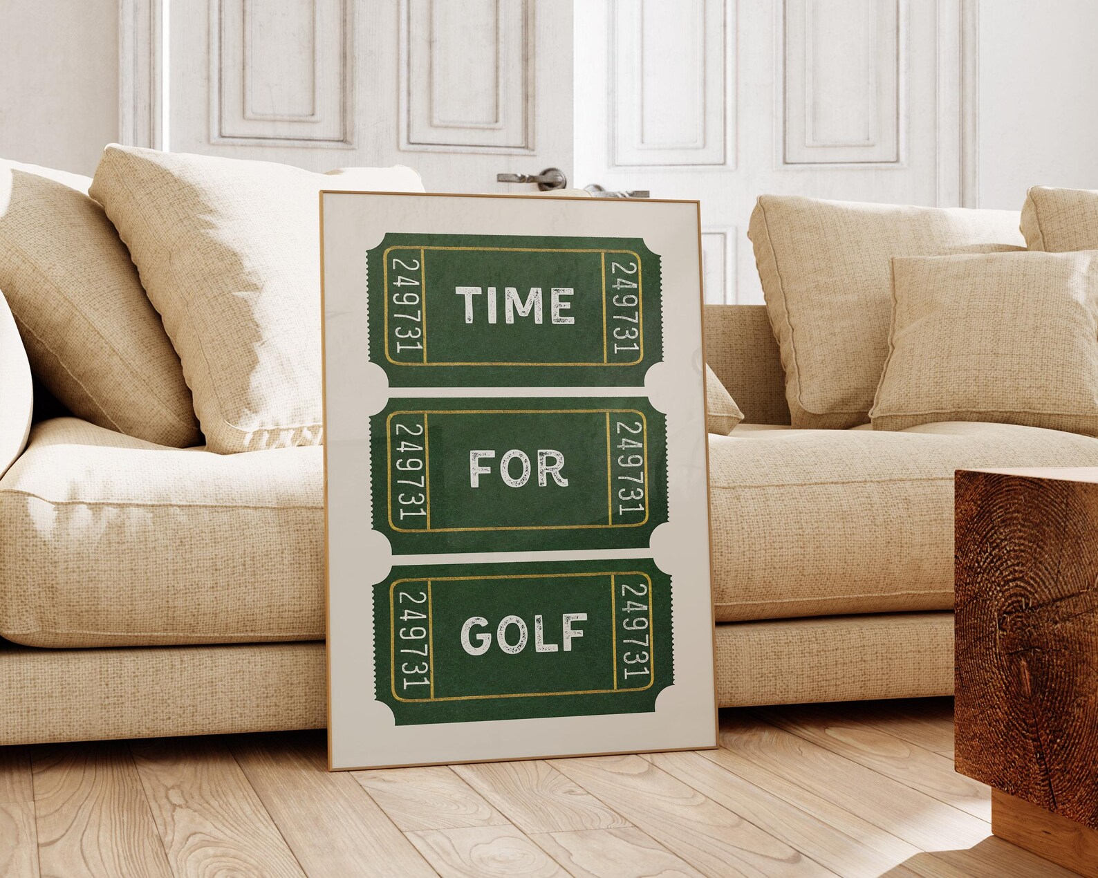 Golf Ticket Stub Printable Wall Art | DIGITAL Download | Vintage Ticket ...