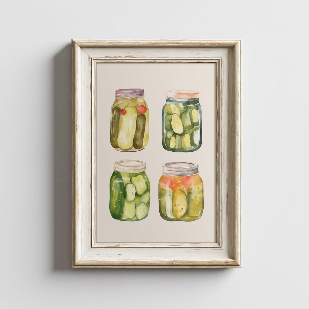 Pickle Printable Art | Kitchen Prints | Pickle Jar Aesthetic | Kitchen ...