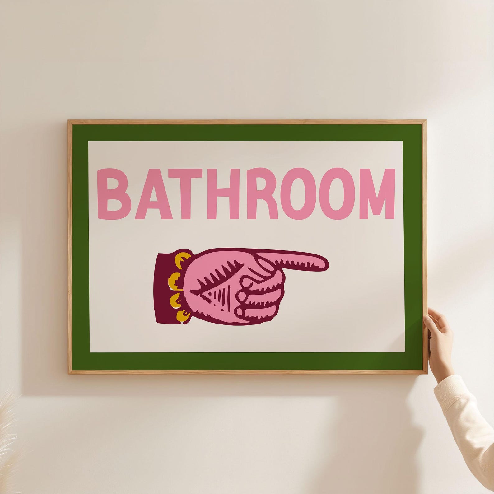 Bathroom Sign: Restroom Directions Set of 2 Prints (digital Download ...