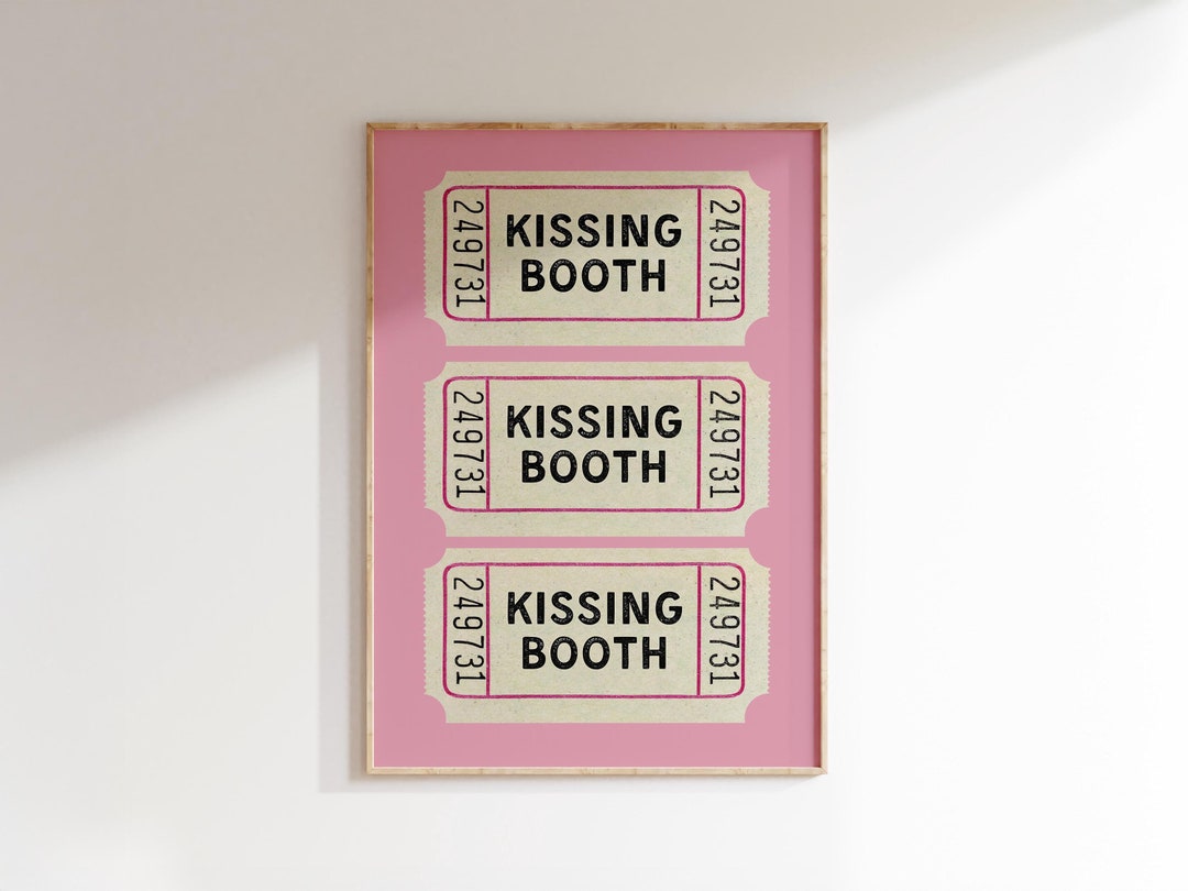 Kissing Booth TICKET STUB Printable Wall Art | DIGITAL Download ...