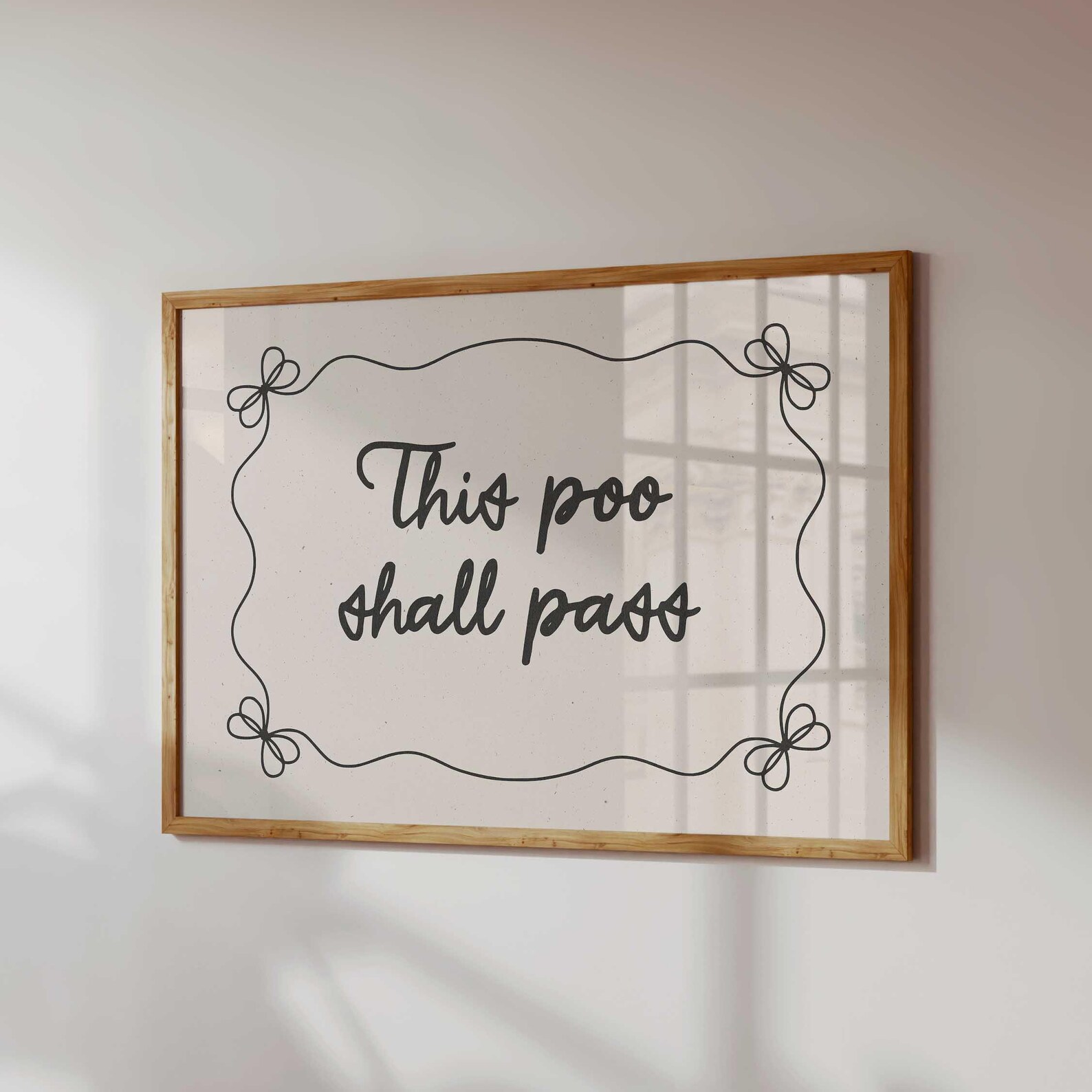 Funny Bathroom Art: This Poo Shall Pass Neutral Decor (digital Download ...