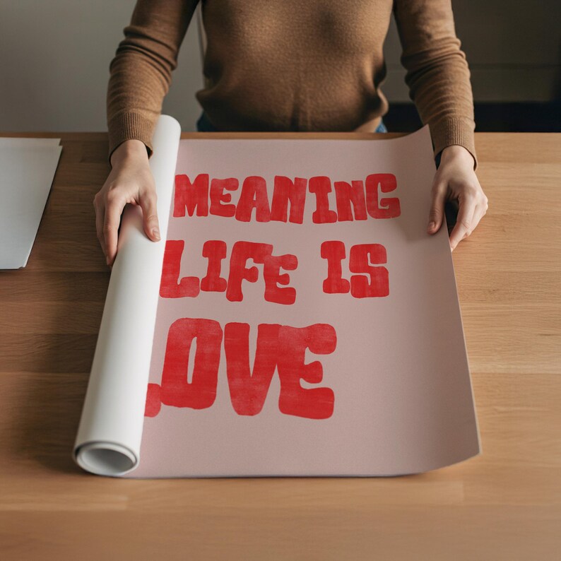 Love Print: Fun Valentines Day Wall Art (printed and Shipped) - Etsy