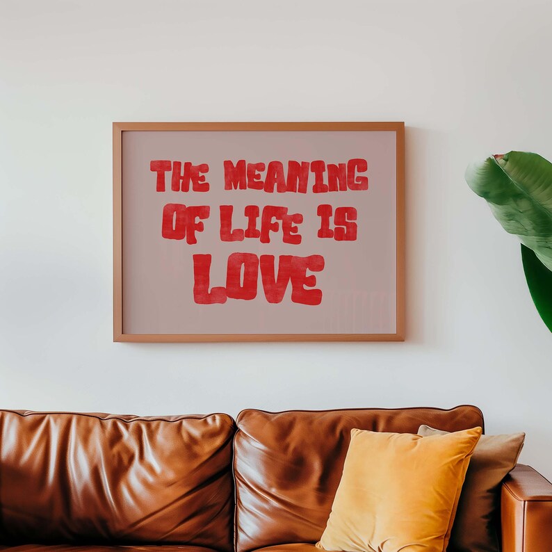 Love Print: Fun Valentines Day Wall Art (printed and Shipped) - Etsy