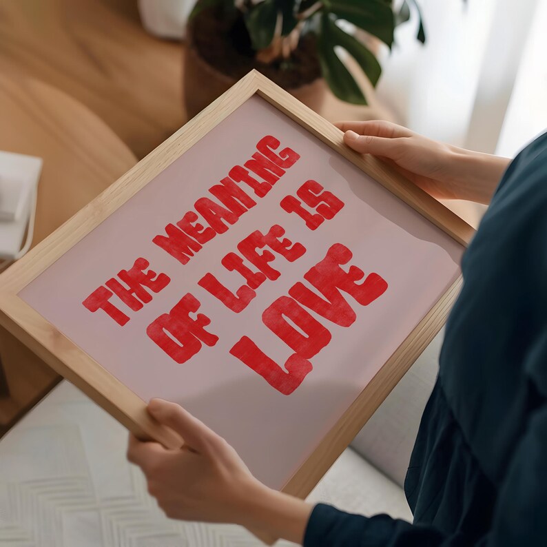 Love Print: Fun Valentines Day Wall Art (printed and Shipped) - Etsy