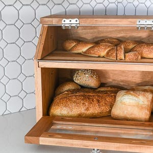 DIY Wooden Bread Box , Bread Box, Woodworking Wooden Bread Box, Kitchen ...