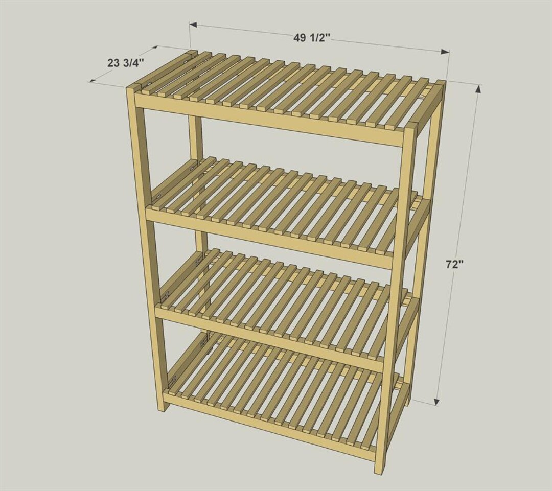 DIY Easy Garage Shelf – Wooden Storage Rack Woodworking Plan | Simple ...